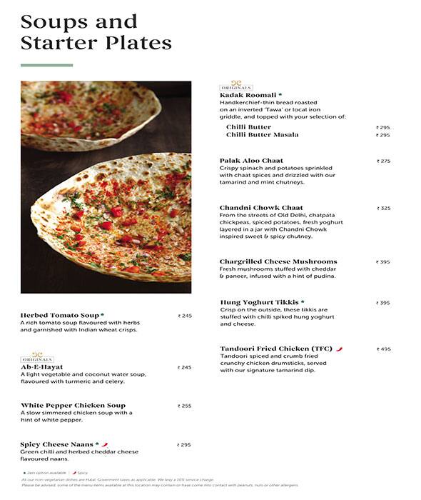 Menu at Copper Chimney, Mumbai, Bandra Kurla Complex Road