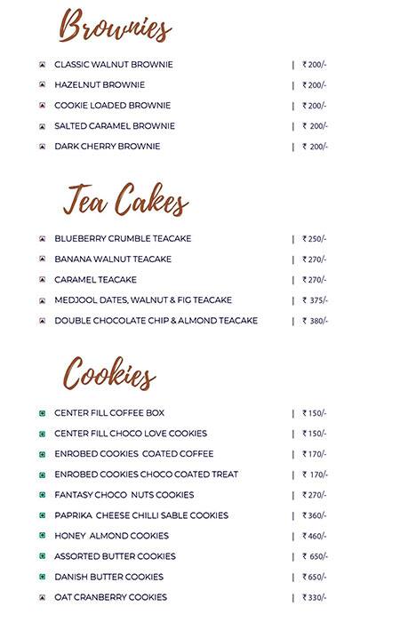 Menu at SMOOR Cafe - Orion Mall, Bengaluru