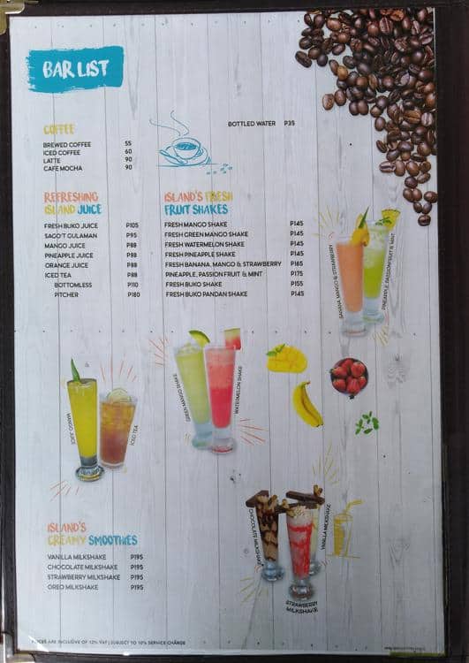 Menu at Blackbeard Seafood Island Grill restaurant, Quezon City