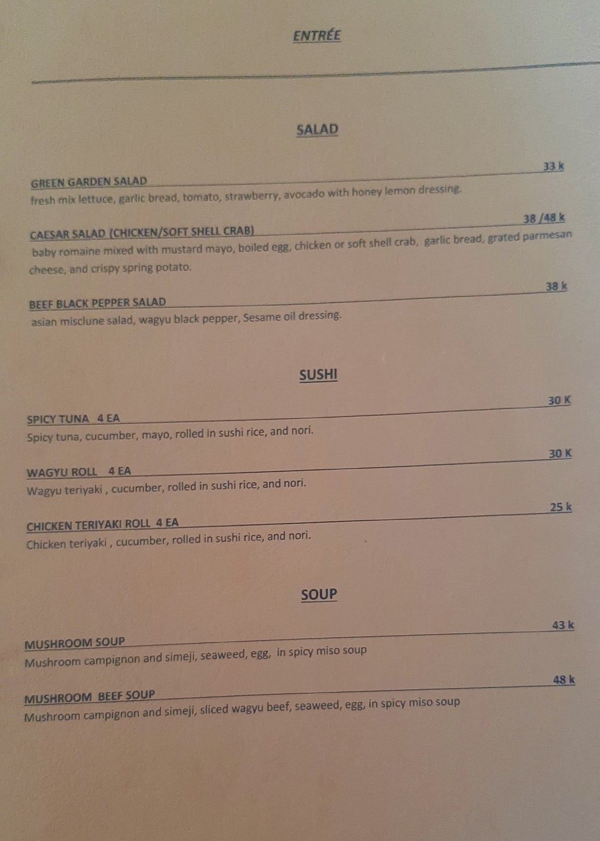 Menu at Happy Cow Bali - Jimbaran, Jimbaran