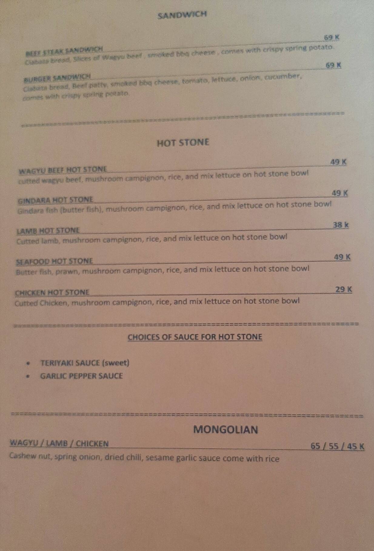 Menu at Happy Cow Bali - Jimbaran, Jimbaran