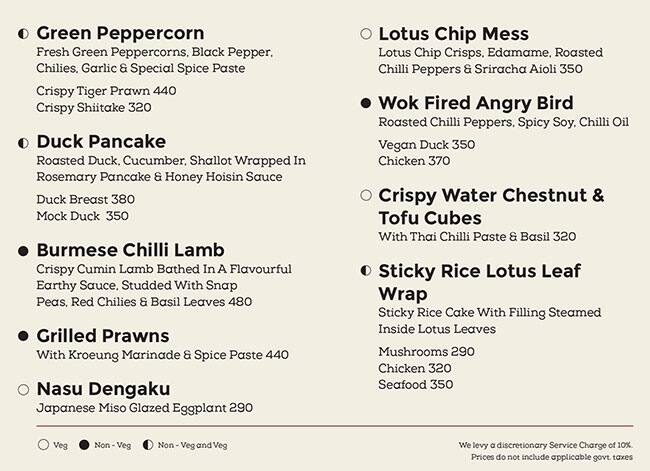 Menu at KUBO, Bengaluru, 1st Floor