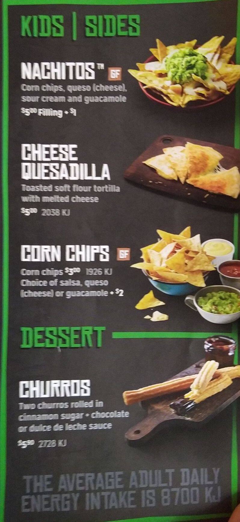 Mad Mex Menu, Menu for Mad Mex, Baulkham Hills, Sydney - Urbanspoon/Zomato
