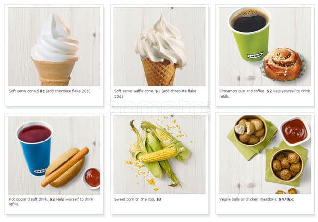 Menu at IKEA Restaurant, Tempe