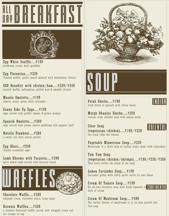 The Vintage Cafe Menu, Menu for The Vintage Cafe, CBD-Belapur, Navi ...