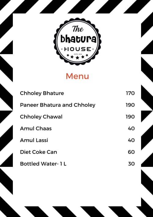 Menu of The Bhatura House - TBH, Mulund West, Mumbai