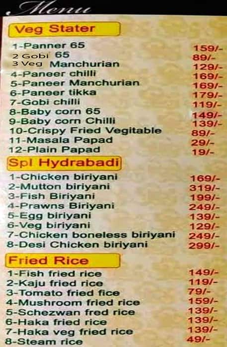 Menu of CK Biryani Veg And Non Veg, Kothrud, Pune