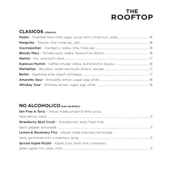 Menu at La Zeppa Kitchen and Bar, Auckland