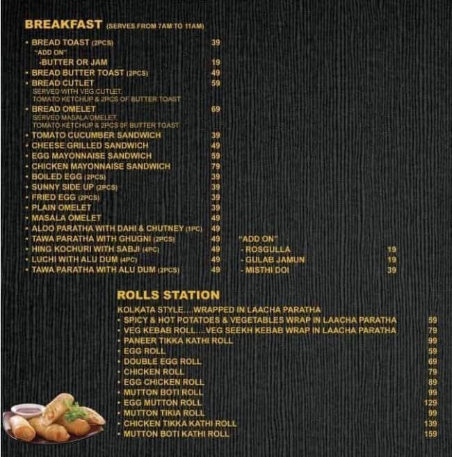 Menu of Kebab Stop, Narendra Pur, Kolkata
