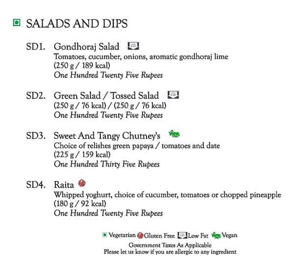 Menu at Oh! Calcutta, Kolkata, Silver Arcade