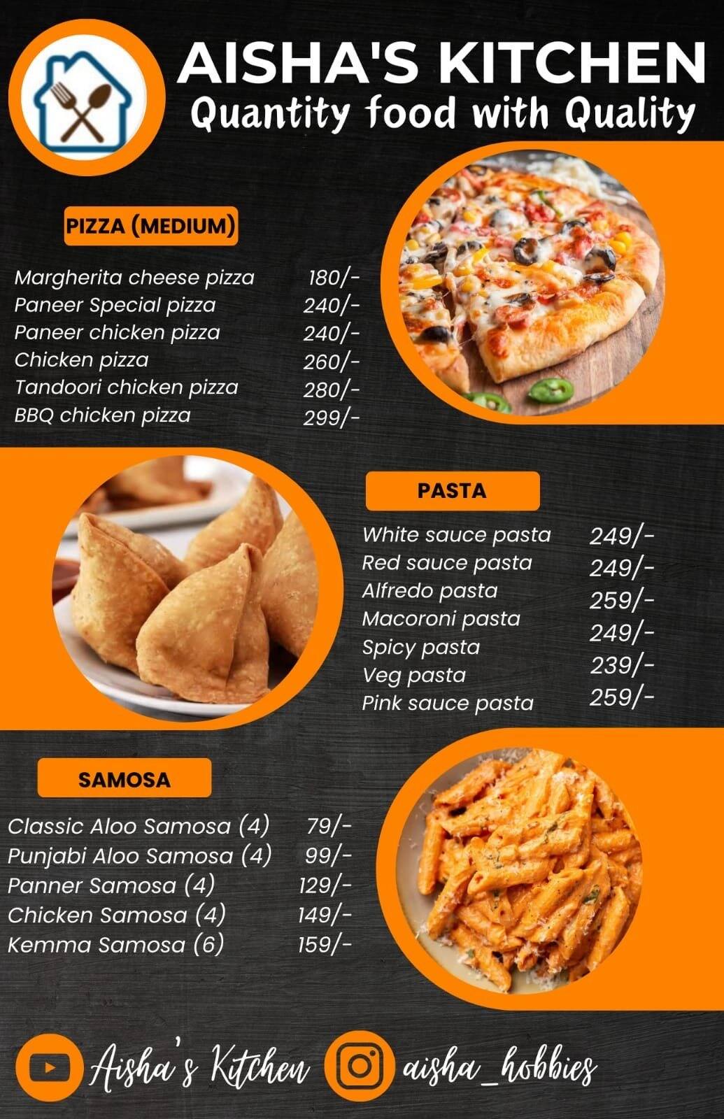 Menu of Aisha's Kitchen, Mira Road, Mumbai