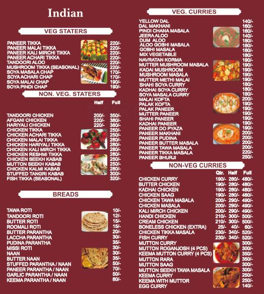 Royal Spice Restaurant Menu, Menu for Royal Spice Restaurant, Sector 41 ...