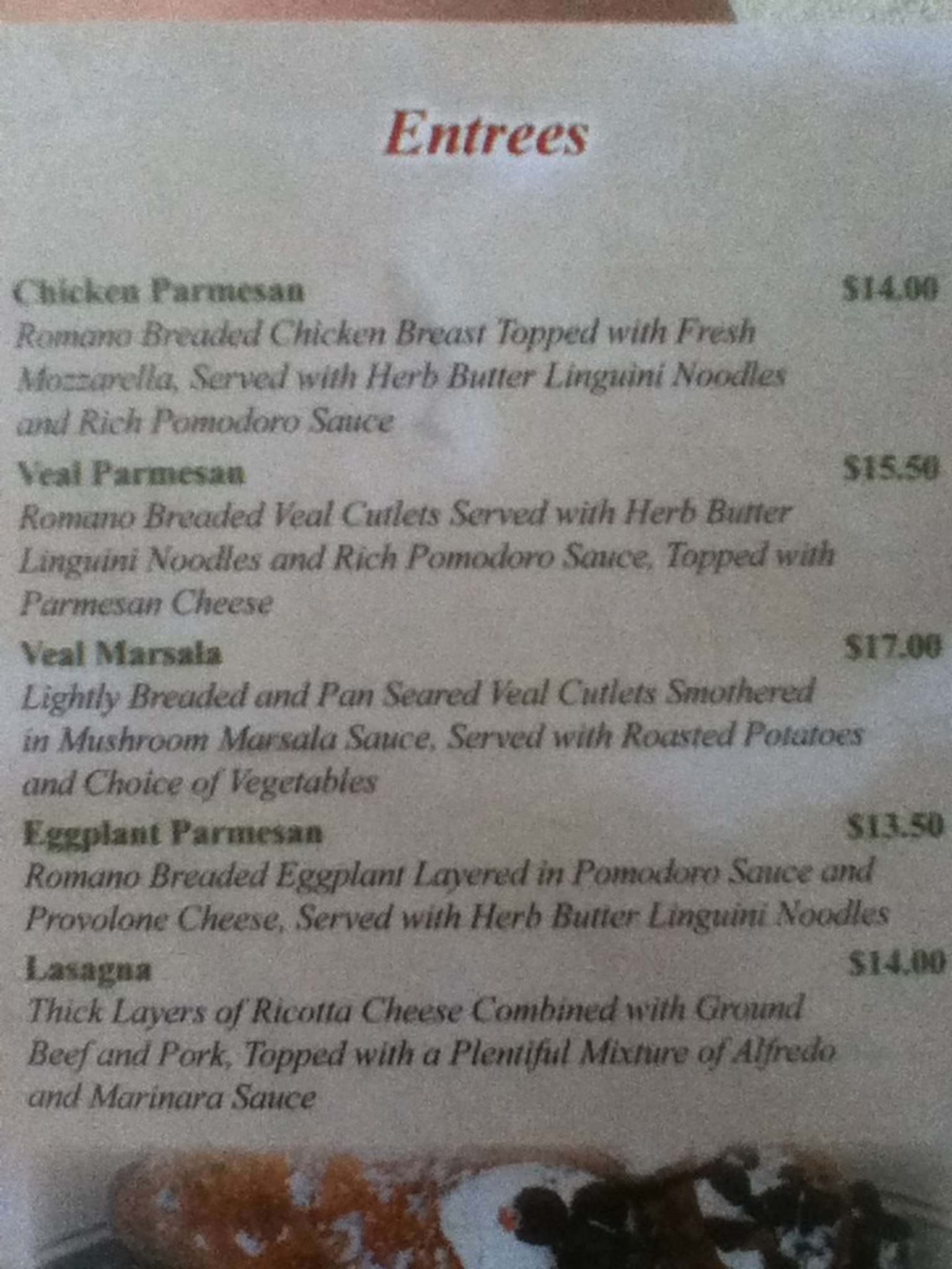 Menu at D'oro Palazzo restaurant, Haines City, Posner Blvd