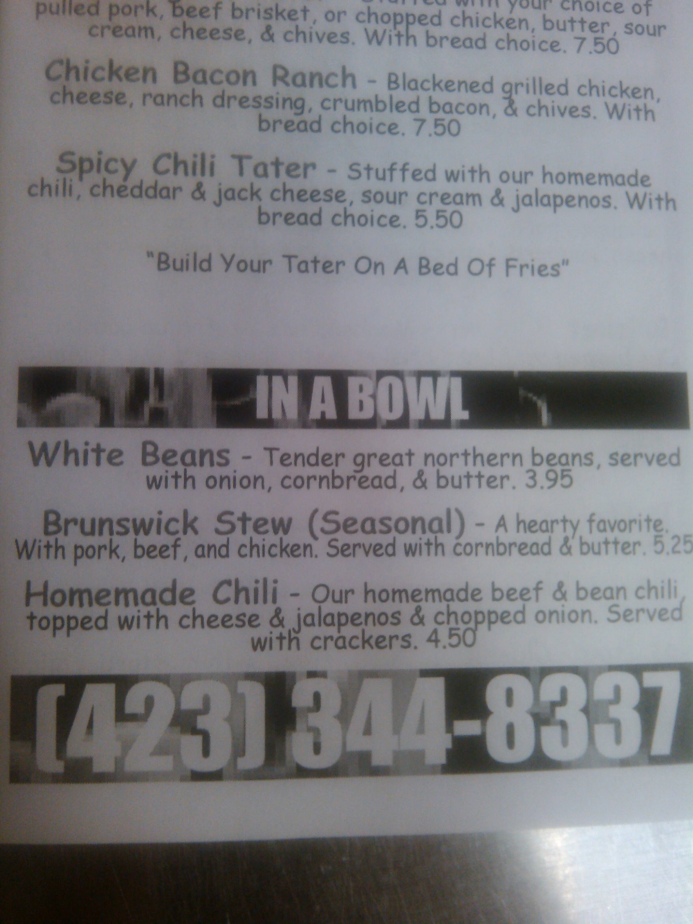 Menu at Sweeney's Pit Bar-B-Q, Harrison