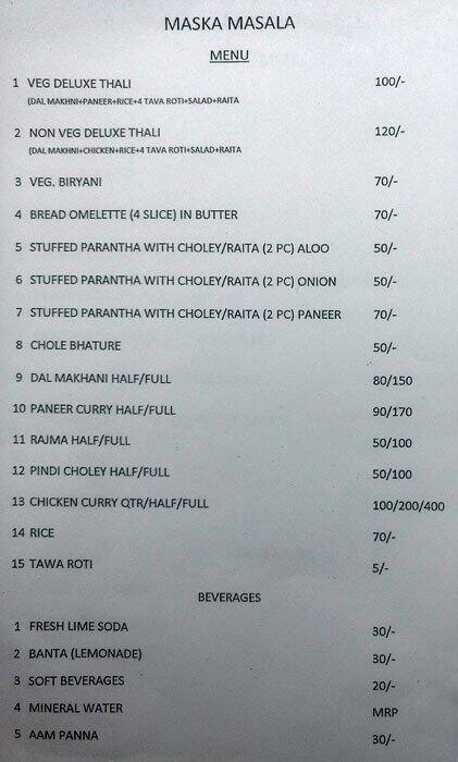 Maska Masala Menu, Menu for Maska Masala, Sector 132, Noida - Zomato