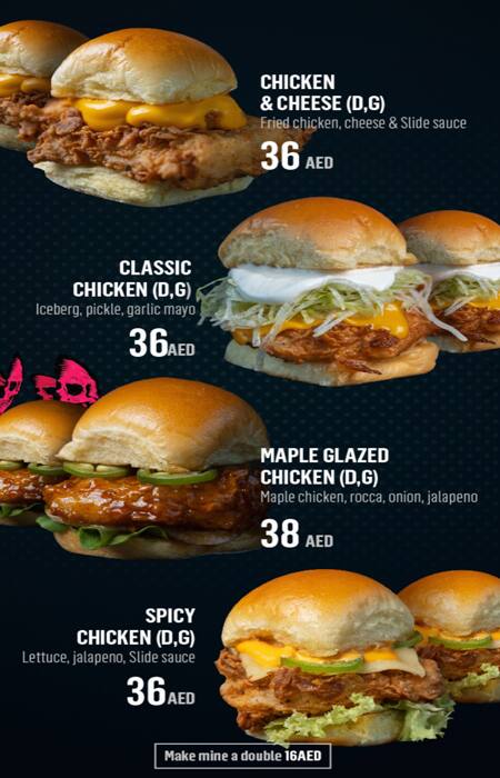 Menu at London Slide cafe, Dubai, EA001