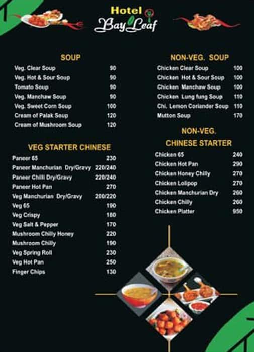 Menu of Hotel Bay Leaf, Wagholi, Pune