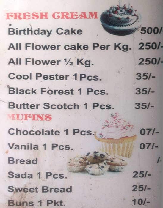Bangalore Iyengar's Bakery Menu - Zomato