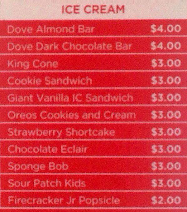 Menu at The Dock at Montrose Beach restaurant, Chicago