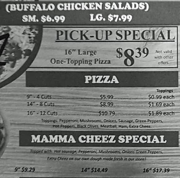 Mamma Cheez Menu, Menu for Mamma Cheez, Washington, Pittsburgh ...