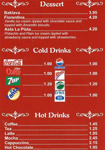 Menu at Charcoal Express restaurant, Bushey, 75 High Rd