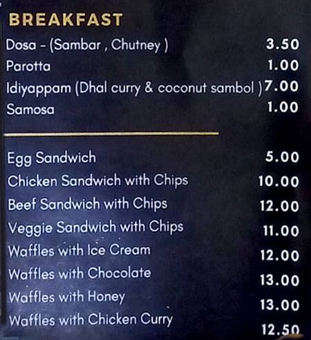 Menu of Dude Dubai Restaurant, International City, Dubai