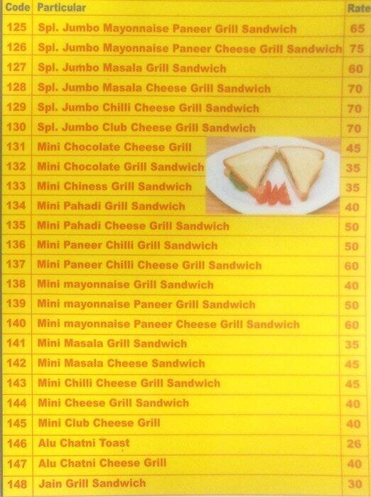 Menu at Bikaner Sweets & Fast Food, Navi Mumbai