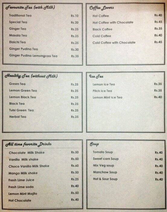 Menu at The TEA Cafe', Navi Mumbai, Shop No-6