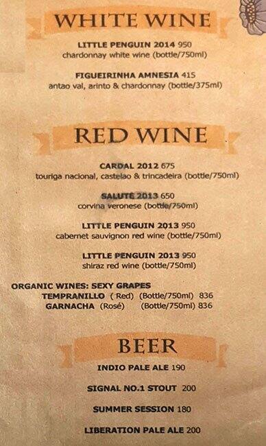 Menu at Earth Kitchen cafe, Taguig, U205