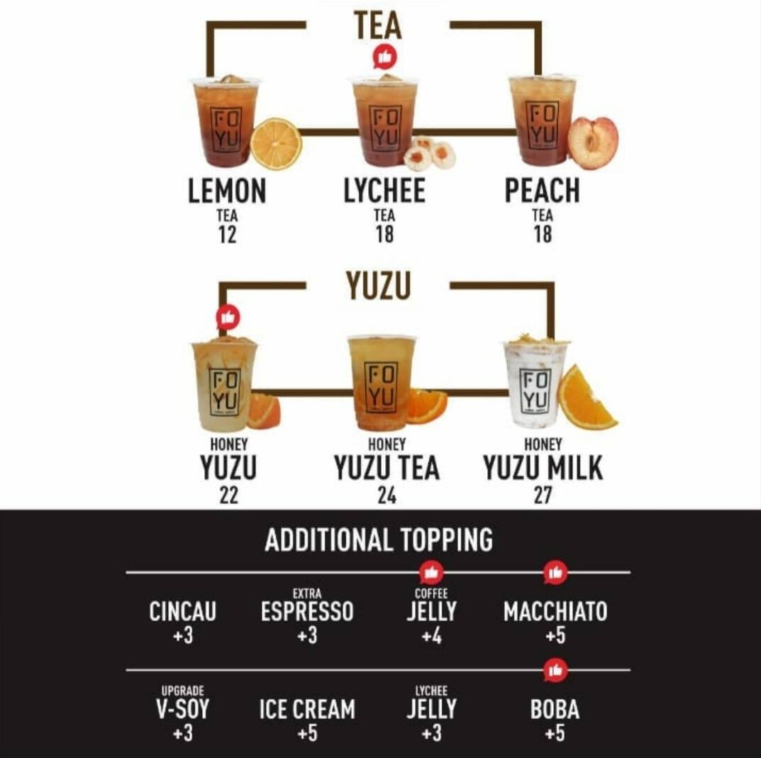Menu at Foyu Coffee & Gelato desserts, Jakarta, Jl. Tanjung Duren Utara ...