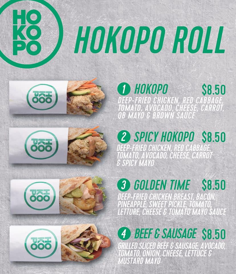 Menu at Hokopo Marion restaurant, Oaklands Park, 297 Diagonal Rd