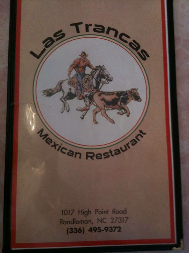 Menu at Las Trancas Restaurant, Randleman