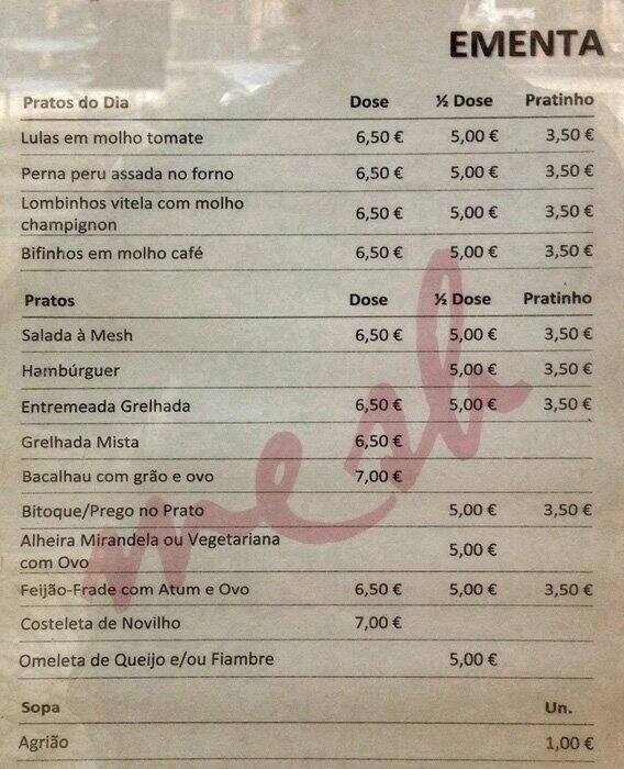 Mesh Menu, Menu de Mesh, Almada Centro, Greater Lisbon - Zomato Portugal