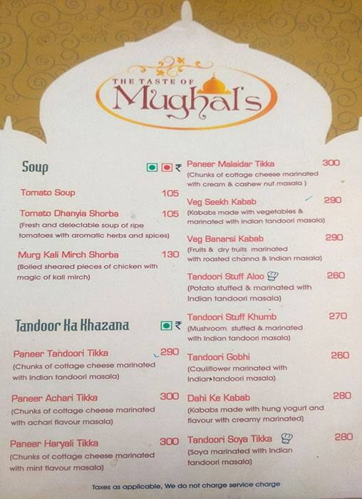 Menu at The Taste Of Mughals, Gurugram, K-14