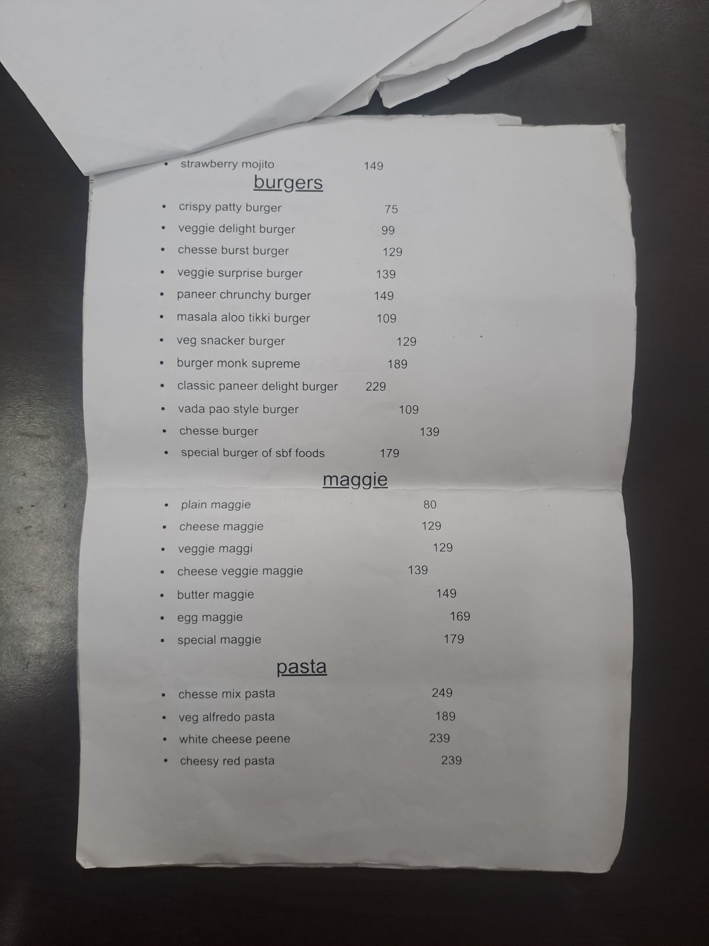 Menu of The Next Level Cafe, Raj Nagar, Ghaziabad