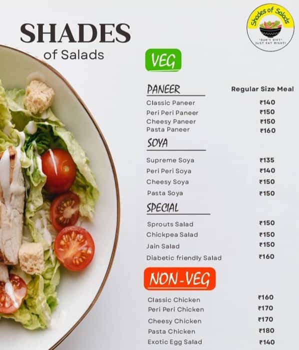 Menu of Shades Of Salads, Kalyan, Thane