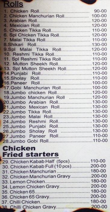 7 Plates Menu, Menu for 7 Plates, Frazer Town, Bangalore - Zomato