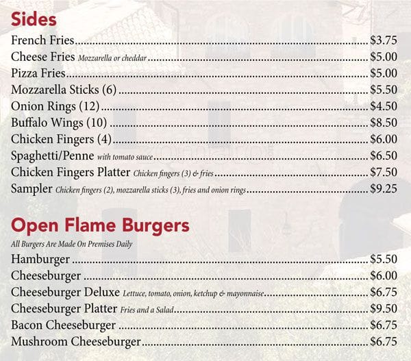 Menu at Palermo's Pizza pizzeria, Blue Bell, Dekalb Pike