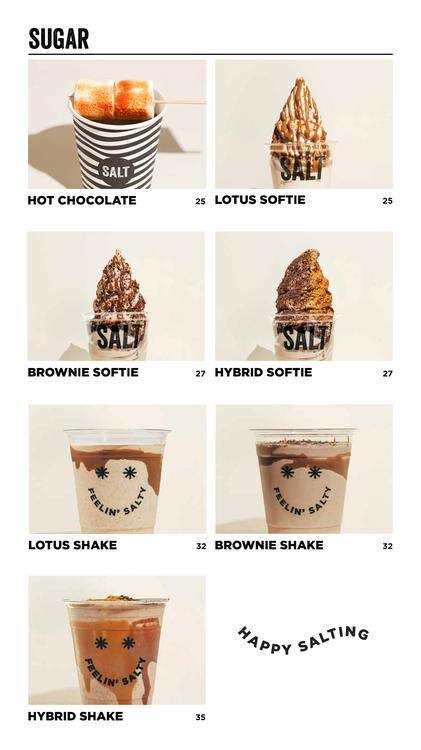 Menu of SALT, Dubai Marina, Dubai