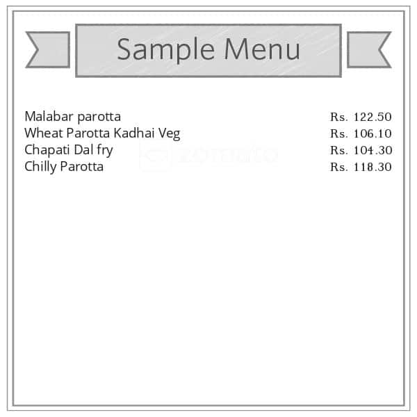 Menu at The Parotta Combo, Bengaluru, 193