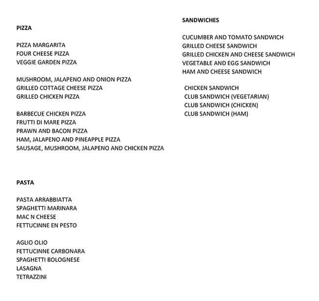 Menu at Hatari Grillz Continental Restaurant, Kolkata