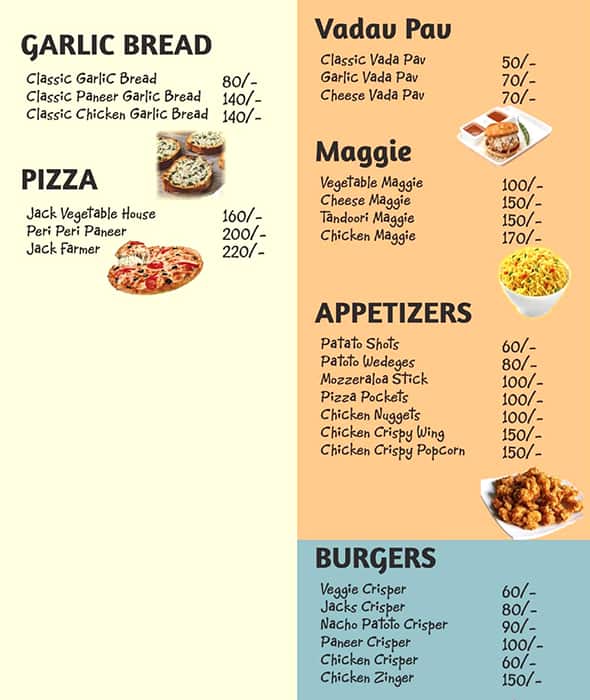 Menu of Jack N Grill, Raj Nagar Extension, Ghaziabad