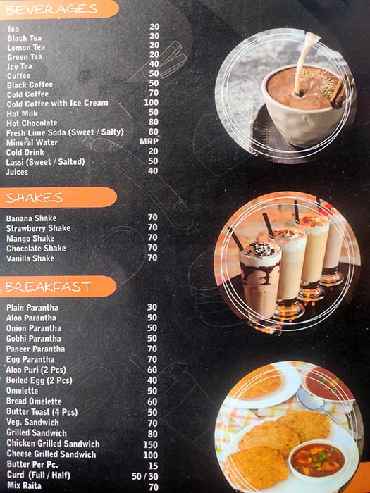 Menu of The Choice, Kasumpti, Shimla