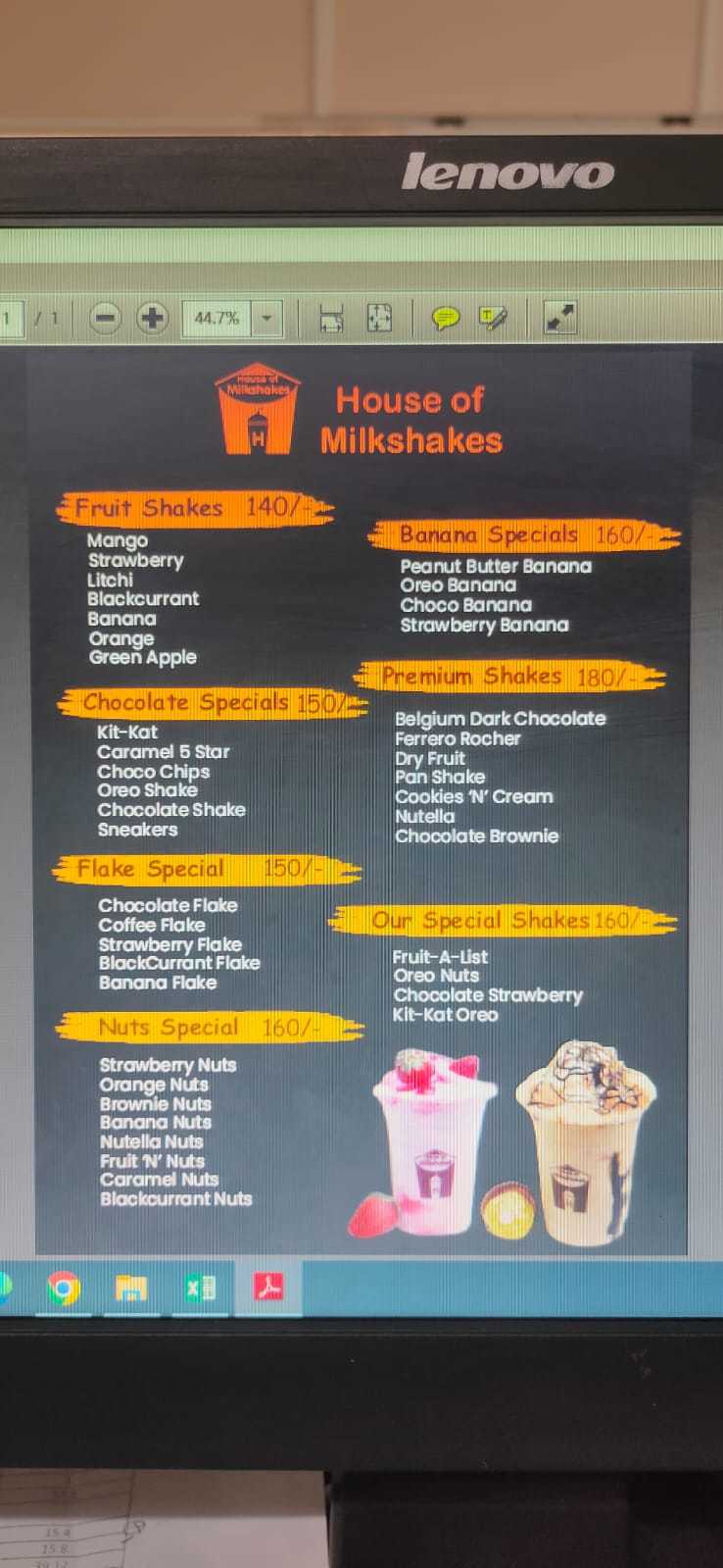 Menu of House Of Milkshakes, Lingampally, Hyderabad