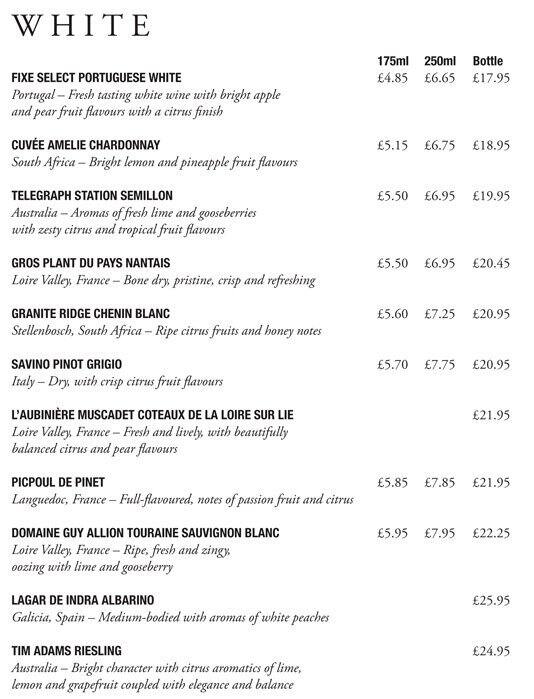 Menu at Loch Fyne Restaurant, London, 2-4 Catherine St