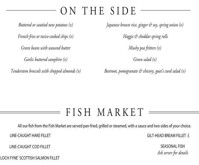 Menu at Loch Fyne Restaurant, London, 2-4 Catherine St