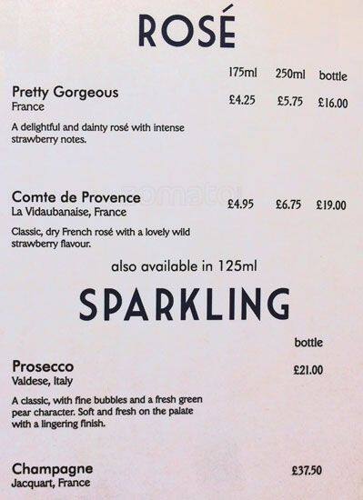 Menu at The Speaker pub & bar, London