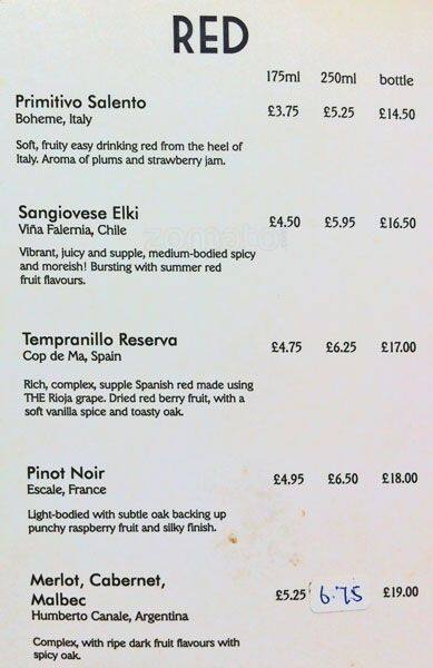 Menu at The Speaker pub & bar, London