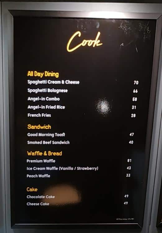 Menu at Angel in-us Coffee cafe, Jakarta, Jl. Raya Cilandak Kko No.53