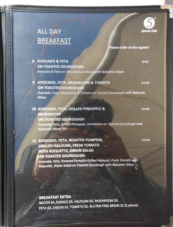 Menu at 5th Season Cronulla (Korean Restaurant), Cronulla